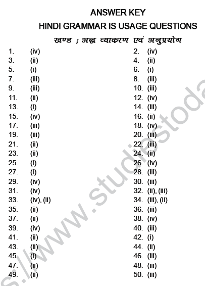 CBSE Class 9 PSA Hindi Language MCQs with Answers CBSE Class 9 PSA Hindi Language MCQs with Answers